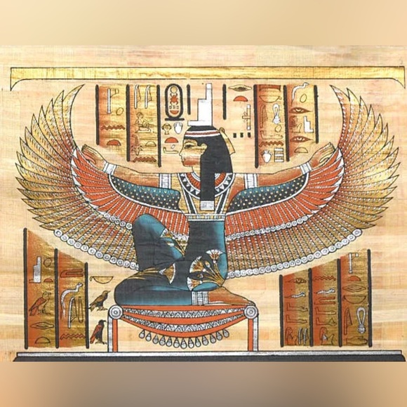 Jewelry | Isis Aset Egyptian Goddess Winged Queen Of Throne Magic ...